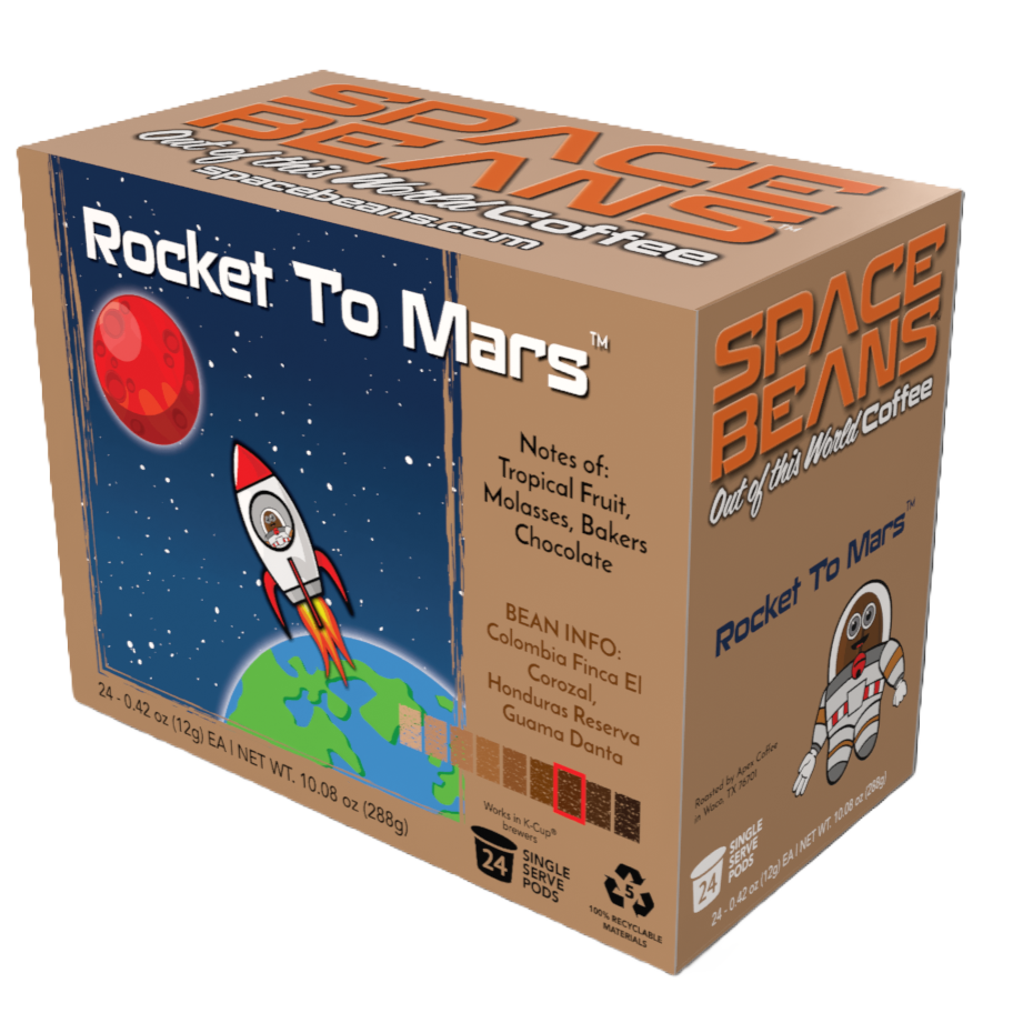 Rocket To Mars (Medium-Dark Roast, 24-Pack Single Serve Coffee Pods ...